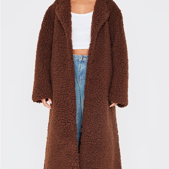 PrettyLittleThing | Jackets & Coats | Prettylittlething Brown Teddy ...